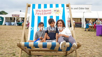 40363653-Mother with her two sons enjoying Day 4 of the Wickham ...