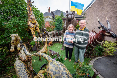 40393061-Roger and Susan Rimmer from Knott End in their garden full of ...