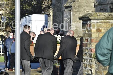 39327166-Jason Cowling funeral at St Thomas a Becket Church, Ramsey ...