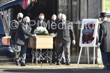 39327170-Jason Cowling funeral at St Thomas a Becket Church, Ramsey ...