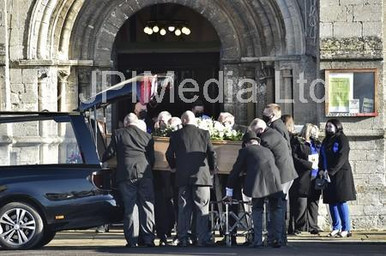 39327171-Jason Cowling funeral at St Thomas a Becket Church, Ramsey ...