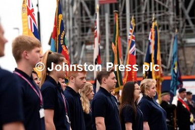 37856259-Armed Forces Week flag raising at Blackpool Town Hall ...
