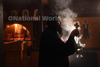 39568292-Father Yostos pictured at the St Athanasius Monastery ...