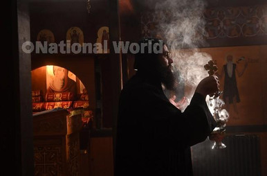 39568296-Father Yostos pictured at the St Athanasius Monastery ...
