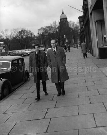 20006715-Mr Mark Bonham Carter and Mr David Shell walking along George ...