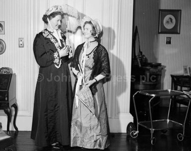 20006893-Mrs Daphne Foskett and her daughter Helen dressed in Victorian ...