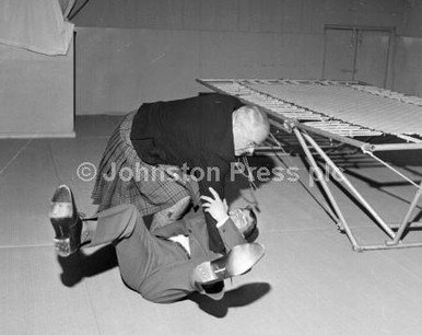 23458712-Baillie Hugh MacPherson tries a judo throw on George Kerr ...
