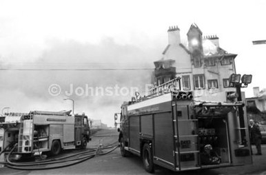 22664818-Two fire engines attend as fire spreads through the Belle-Vue ...