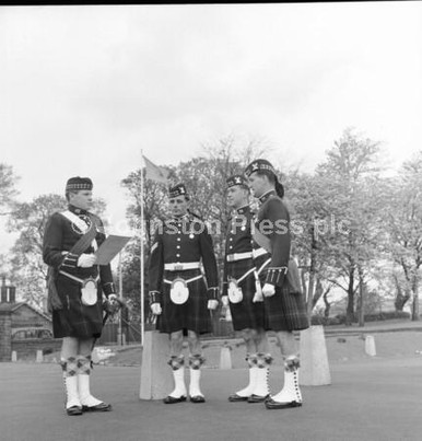 23443018-Gordon Highlanders in their dress uniform at Redford Barracks ...