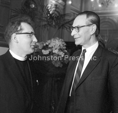 23443355-The Reverend Chad Varah wearing tie , the founder of the ...