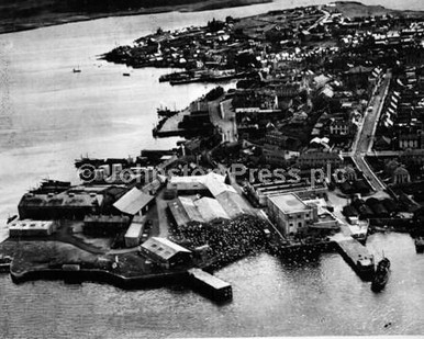 20864281-Lerwick Harbour - Shetland - Aerial view - Iconic Media Group ...