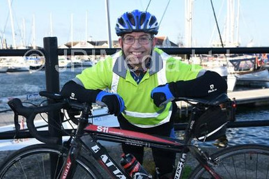 39317116-Simon Griffin on his circular cycle ride from Billingham ...