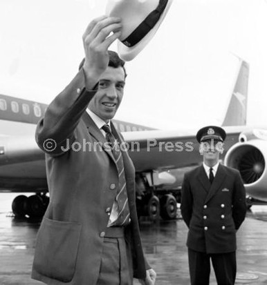 23443688-Scotland s Jim Alder arrives at Prestwick after the 1966 ...