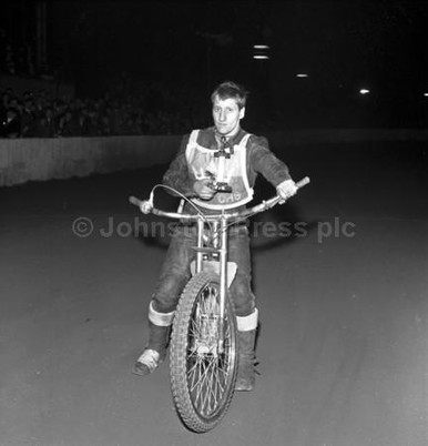20036100-Unidentified speedway rider at Meadowbank Stadium after the ...