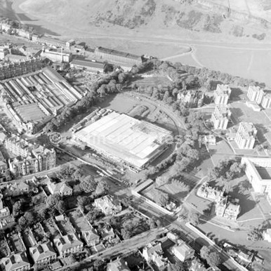 20366670-An aerial view of the Commonwealth Games swimming pool in ...