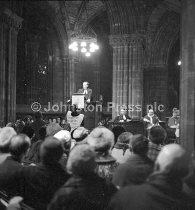 20366766-Pastor Jack Glass is led from Glasgow Cathedral after trying ...
