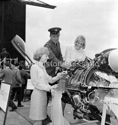 20368922-Chief Technician W A Johnson hows details of a jet engine to ...