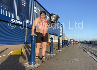 39337251-Charity walker Colin Burton outside of the Suit Direct Stadium ...