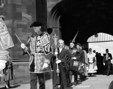 19987410-General Assembly - Procession walking to Assembly Hall led by ...