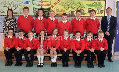 36449737-P7 pupils at the Cope Primary School, Loughgall, pictured with ...