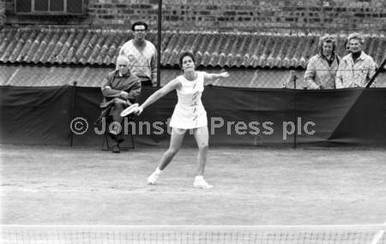 20234341-Scottish tennis player Winnie Shaw in action at the Scotland v ...