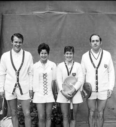 20234367-The Scottish team before the Scotland v England tennis ...