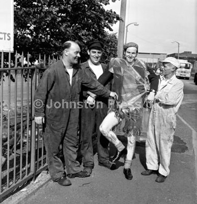 20235097-ICI Grangemouth employee James Smith is dressed up by his work ...