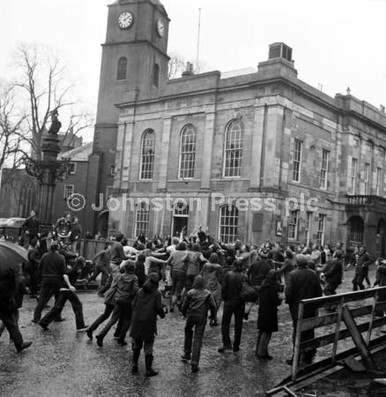 20241140-The Jedburgh street game Jethart Hand Ba being played in ...
