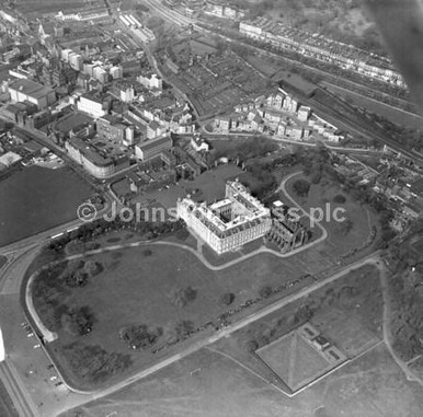 20241202-Aerial of Holyrood Palace Palace of Holyroodhouse in Edinburgh ...