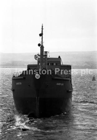 20242012-The sludge disposal ship sewage ship the Gardyloo is launched ...