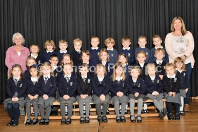 35421628-Whitehead Primary School P1 pupils with teacher, Mrs Kidd ...