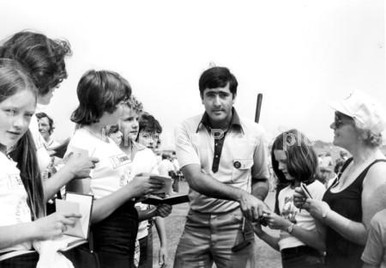 20243339-Seve Ballesteros with autograph hunters during the British ...