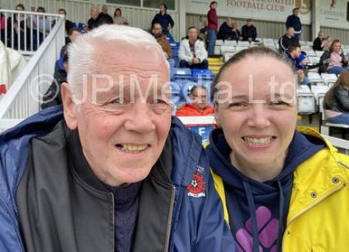 39428652-Ian Malcolmson with his daughter Bernadette watching the warm ...
