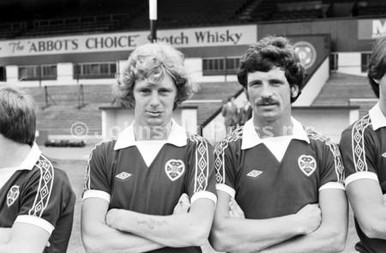 20244281-Headshots of Hearts football team in July 1978. Right, Drew ...