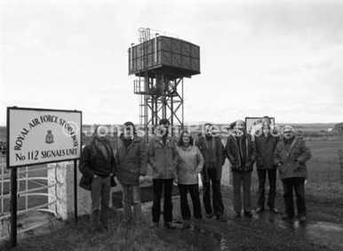 22562481-No 112 Signals Unit staff outside the RAF Stornoway aerodrome ...