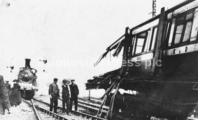 20364950-A view of the Gretna Gren rail disaster from 22 May 1915 ...