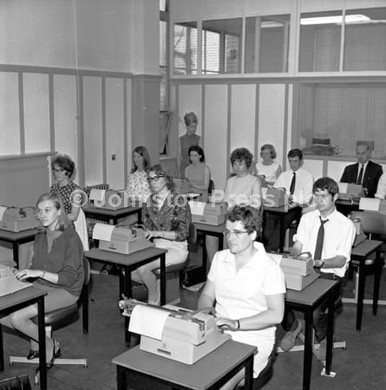 20365020-Lasswade High School teachers learning to touch-type in June ...