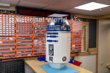 39584608-This R2D2 model functions as a housing for a computer, and was ...