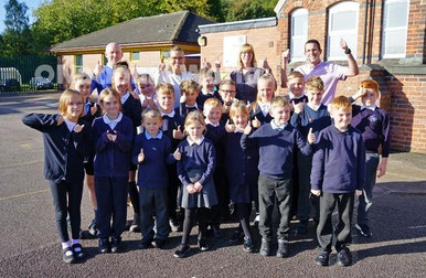 39586042-Newstead Primary School celebrates good Ofsted report. Pupils ...