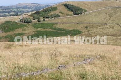 39537293-Drought declared, parched fields in the Peak District ...