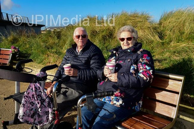 39591004-Geoff and Margarert Thompson of Morpeth out and about at Blyth ...