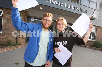 39542156-DM22080400a. jpg. A level results day, Bishop Luffa School ...