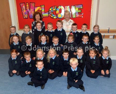 36902431-P1 pupils at Tandragee Primary School pictured with teacher ...