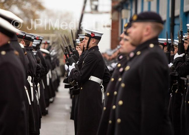 39607493-Members of the Royal Navy s Ceremonial Guard at Whale Island ...