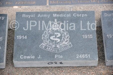 38936141-John Cowie stone ready to be laid on the Veterans Walk ...