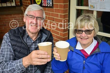 39085057-Fred and Mavis Rayment enjoying their coffee from The Place in ...