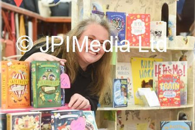 38962481-Michelle Brereton at her book stall in Fleetwood Market ...