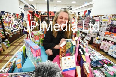 38962483-Michelle Brereton at her book stall in Fleetwood Market ...