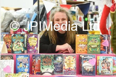 38962493-Michelle Brereton at her book stall in Fleetwood Market ...