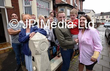 39076640-Friends and neighbours organised a surprise homecoming party ...
